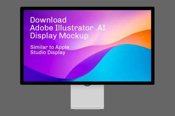 Apple Studio Display Vector Mockup | Streamline